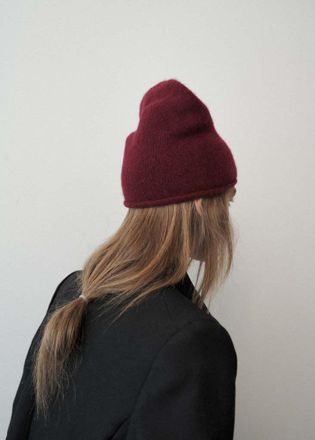 Mango Bonnet 100 % cachemire bordeaux - Femme - Taille unique - MANGO