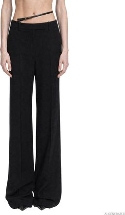 Tom Ford Grain De Poudre Tailored Pants with Belt