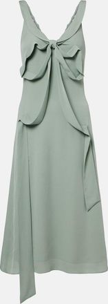 Acne Studios Robe midi en soie &agrave; noeud