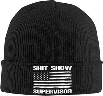 Generic Superviseur du D&eacute;sastre Femme Homme Bonnets Tricot&eacute; Classique Bonnets Hiver Souple Bonnet De Trawler pour Course &Agrave; Pied Sport Jogging