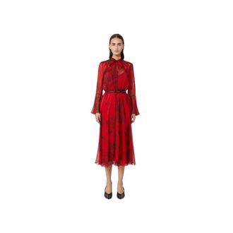 Max Mara Robe Midi - Femme - Robes - Rouge - Taille: 38 FR