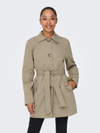 Jacqueline de Yong Trenchcoat JDYISADORA TRENCHCOAT OTW HAB NOOS mit Bindeg&uuml;rtel in der Taille