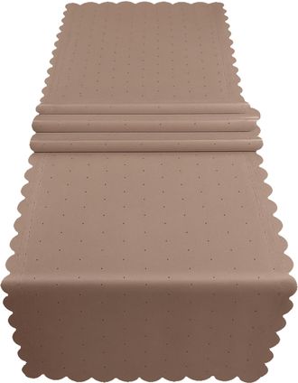 Matches 21 Tischläufer 40 x 150 cm für Küche & Esstisch in Hellbraun - Waschbare Landhaus Mitteldecke