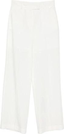 Liu Jo Femme, Pantalons, Blanc, Taille: 42 FR Pantalon &agrave; jambes larges