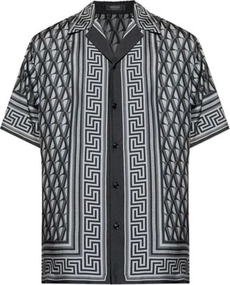 Versace Homme, Chemises, Multicolore, Taille: L Chemise en Soie et Nylon