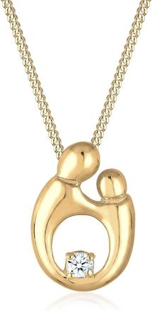 Elli Halsketten - Halskette Mutter Kind Diamant (0.03 ct.) 925 Sterl - Gr. unisize - in Gold - f&uuml;r Damen