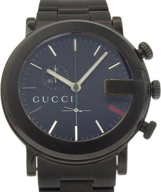 Gucci G-Chrono Chronographe en acier inoxydable doccasion - Homme - Pre-owned - Noir - Taille: ONE Size