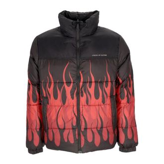 Vision Of Super Schwarze/Rote Puffy Daunenjacke - - Jackets - Herren - Schwarzk - XL