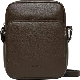 Calvin Klein Homme, Sacs, Brun, Taille: ONE Size Sac Bandoulière Homme Marron Fermeture Éclair Poches