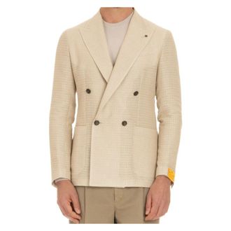 Tagliatore Gekn&ouml;pfter Blazer aus superleichtem Stoff - - Jackets - Herren - Beige - L