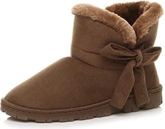 Ajvani Femmes luxueux fourrure fausse bottines chaussons chaussures pointure 4 37