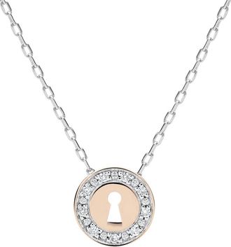 Edenly Collier Kostbares Geheimnis - Weißgold, Roségold und Diamanten