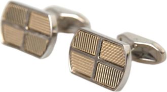 Dolce & Gabbana Homme, Accessoires, Gris, Taille: ONE Size Boutons de Manchette en Laiton Plaqu&eacute;