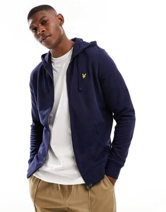 Lyle & Scott Lyle & Scott - Kapuzenpullover mit Rei&szlig;verschluss in Marine-Marineblau
