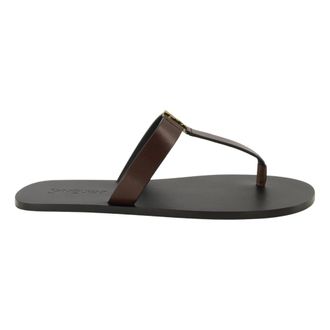 Saint Laurent Tongs Babylone - - Shoes - Herren - Braun - 42 EU