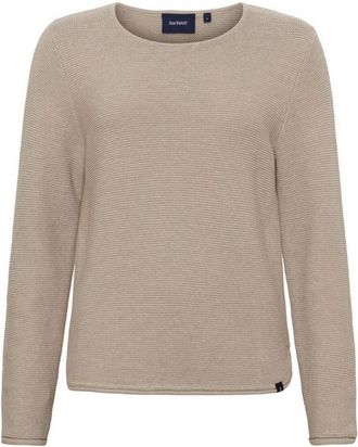 Sea Ranch Rundhalspullover Damen Pullover Edy U-Boot-Ausschnitt - Strickpullover Baumwolle Feiner Baumwollstrick, Gerollte &Auml;rmelabschl&uuml;sse, Saumabschluss geroll