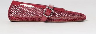 Alaia Mary Jane Ballerinas aus Netz-Nylon und Lackleder mit Riemchen