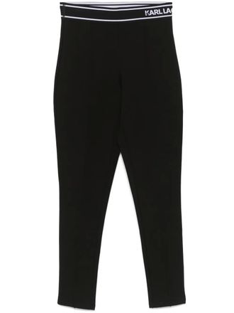 Karl Lagerfeld Leggings mit Logo-Bund - Schwarz