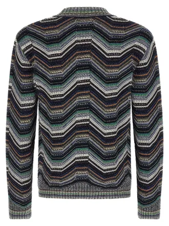 Missoni Zigzag-Knit Cardigan - charcoal