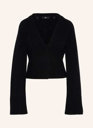 7 For All Mankind Knitted Large Rib Cardigan schwarz
