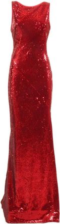 Clips Femme, Robes, Rouge, Taille: 38 FR Abito Lungo DA Sera A Canotta