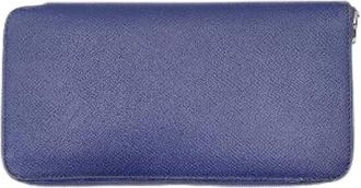Herm&egrave;s Portefeuille long Azap Silk-in Pre-owned - Femme - Pre-owned - Bleu - Taille: ONE Size