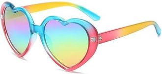 Generic Lunettes De Soleil Personnalis&eacute;es Coeur Mignon Femmes Photo Vacances Lunettes De Soleil(Multi-colored)