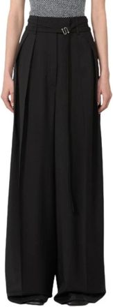 Max Mara Femme, Pantalons, Noir, Taille: 36 FR Wide Pantalons
