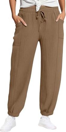 Generic Pantalons Running Femme Chic D&eacute;t&eacute; Long Pants &Eacute;lastique Relax Fit D&eacute;tente Sweatpant Respirant Confortable V&ecirc;tement Fluide Classique Taille Haute 2026 P