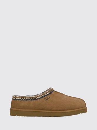 UGG Mules Tasman II en daim avec doublure en laine et surpiq&ucirc;res contrast&eacute;es