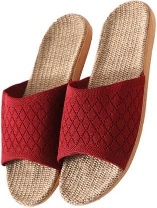 Yardwe Pantoufles Légères Respirantes pour Intérieur Absorbant lHumidité Simples et Durables pour Femme Confort Printemps