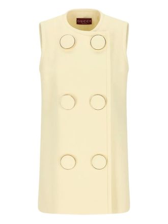 Gucci Weste mit Maxi-Kn&ouml;pfen - Nude