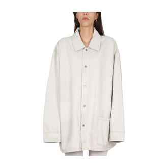 Maison Margiela Chalk Selvedge Denim Jacket - - Jackets - Damen - Wei&szlig; - XL