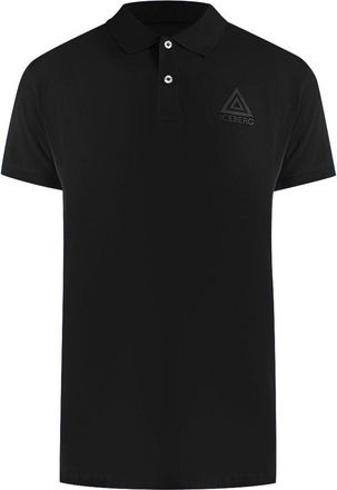Iceberg Schwarzes Poloshirt Mit Eisberg-dreieck-logo