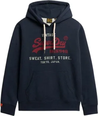 Superdry Homme, Sweatshirts et sweats &agrave; capuche, Bleu, Taille: XL Vintage Logo Heritage Relaxed Sweat &agrave; capuche