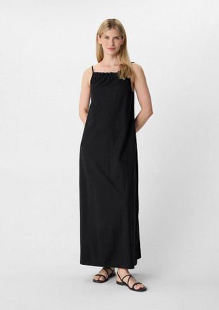 Comma Maxikleid Kleid Maxikleid aus Viskosemix mit Raffung