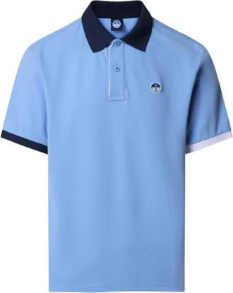 North Sails Homme, Tops, Bleu, Taille: 2XL Polo Piqu&eacute; &agrave; Bordures Contrast&eacute;es