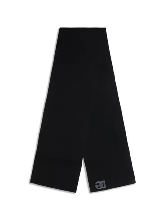 Dolce & Gabbana Ribbed Virgin Wool Scarf - Black