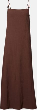 Staud Maxikleid Laura aus Baumwolle