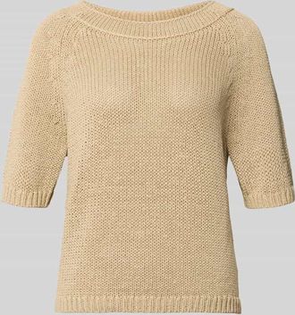 Luisa Cerano Strickpullover aus Leinen-Mix mit 1/2-Arm