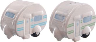 Puckator Ted Smith Ceramic Caravan Salt and Pepper Shaker Set