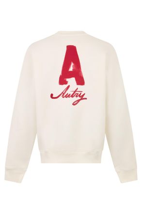 Autry Logo-Embroidered Cotton Sweatshirt - Beige