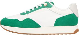 Tommy Hilfiger Damen Mix Material Runner Fw0Fw08950 Niedriges Oberteil, White (Ancient White/Grey Whisper), 40 EU