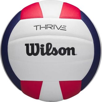 Wilson Thrive Volleyball, Seidiges Gef&uuml;hl und energetische Kraft, Erstklassige Leistung, NFHS und USAV zugelassen, Offizielle Gr&ouml;&szlig;e, Farbe: Rot/Wei&szlig;/Marine
