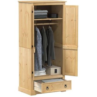 vidaXL Kleiderschrank Corona 76x50x170 cm Massivholz Kiefer Vidaxl