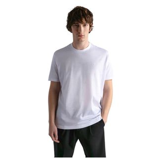 Paul & Shark Elegantes Baumwoll-T-Shirt mit gesticktem Logo - - Tops - Herren - Wei&szlig; - M