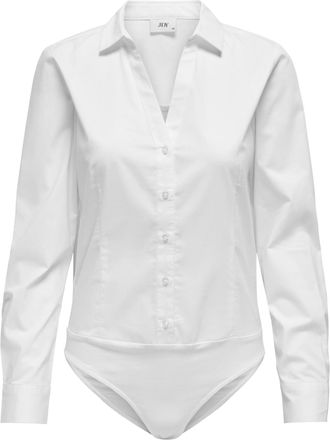 Jacqueline de Yong JdY Damen Jdymio L/S Bodystocking WVN Noos, White, 42