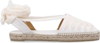 Castaner Femme, Chaussures, Blanc, Taille: 41 EU Ruban de Velours Espadrille Chaussure en Satin