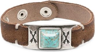 Eraldo Turquoise-embellished Suede Bracelet