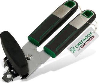 Fackelmann CHEFKOCH Dosen&ouml;ffner Premium - Geh&auml;rtetes Schneidrad f&uuml;r ein einfaches &Ouml;ffnen von Dosen & Konserven - Komfort-Drehknopf, Ergonomischer Griff, Perfekt 